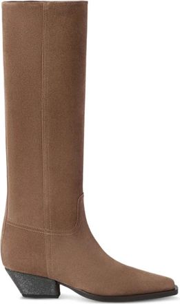 Brunello Cucinelli Femme, Chaussures, Brun, Taille: 39 EU Mzsfc3320P C9773 Bottes de Cowboy
