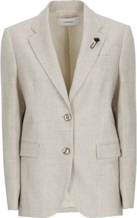 Lardini Femme, Vestes, Beige, Taille: 40 FR Veste en lin