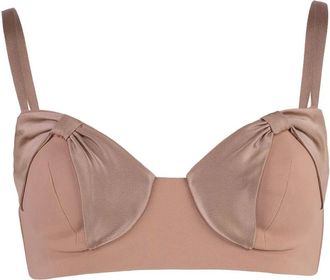 Elisabetta Franchi Femme, Tops, Rose, Taille: 36 FR Top en cr&ecirc;pe avec noeuds en satin