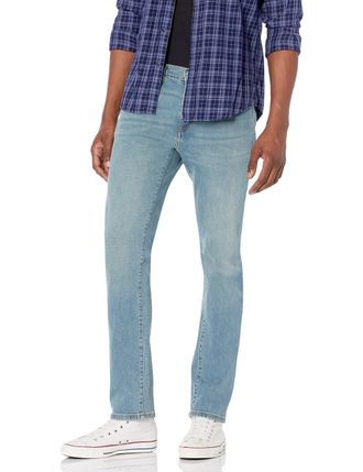 Amazon Essentials Herren Slim-Fit-Jeans - Auslauffarben, Hellblau Vintage, 36W / 34L