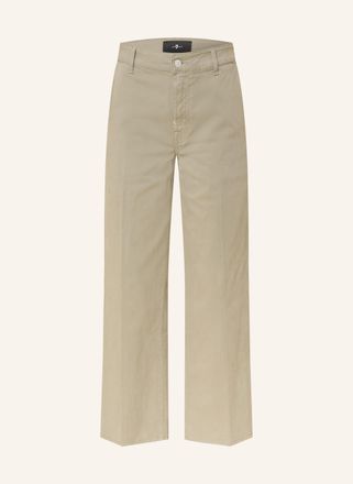 7 For All Mankind Straight Jeans Stovepipe Straight Ankle gruen