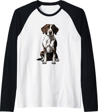 Whyitsme Design Zeigerhund-Illustration Raglan