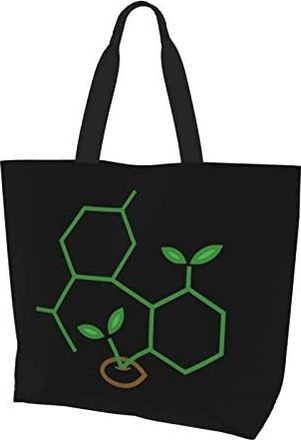 AOOEDM MoleculeSprout Sac &agrave; provisions r&eacute;utilisable en toile pour femme