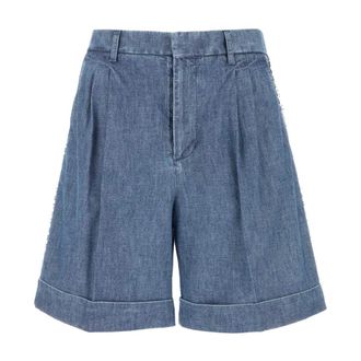 Valentino Garavani Denim Bermuda Shorts mit Jacquard-Saum - - Shorts - Herren - Blau - M