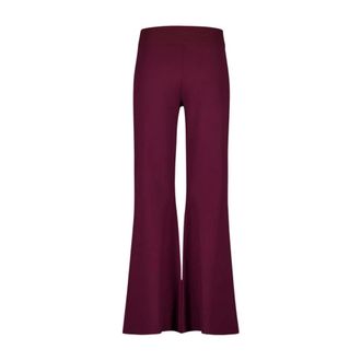 Stella McCartney Bordeaux Strick Schlaghose - - Trousers - Damen - Rot - XS