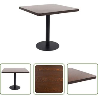 vidaXL Tisch - Bistrotisch Dunkelbraun 80x80 cm MDF