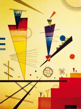 1art1 Wassily Kandinsky Poster Fr&ouml;hliche Struktur, 1926 Kunstdruck Bild 80x60 cm