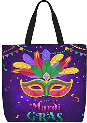Generic Sac De Courses Joyeux Mardi Gras! Dr&ocirc;le Sac Cabas Lavables Pliable Sacs &Agrave; Main, Pour Burea, Shopping, Voyage, &Eacute;cole
