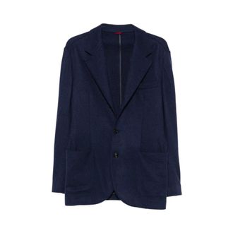 Brunello Cucinelli Kaschmir-Jersey-Blazer - - Jackets - Herren - Blau - 3XL