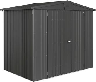 BIOHORT Ger&auml;tehaus BIOHORT Europa Gr. 3, verschiedene Farben, grau (dunkelgrau, metallic), Ger&auml;teh&auml;user, Stahl, Qualit&auml;ts-Ger&auml;teschuppen aus Metall