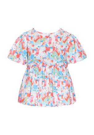 Faina Bluse Frauen Mehrfarbig Blau