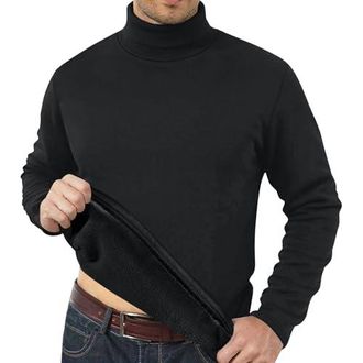Generic Sweat-shirt l&eacute;ger uni pour homme - Sous-v&ecirc;tements thermiques rembourr&eacute;s et &eacute;pais - Grande taille - Peut &ecirc;tre port&eacute; &agrave; lext&eacute;rieur du haut des v&ecirc;tements 