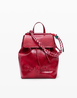 Desigual Petit sac &agrave; dos &agrave; logo - Rouge
