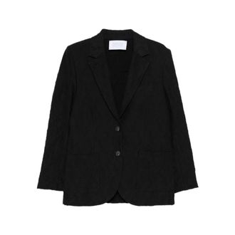 Harris Wharf London Femme, Vestes, Noir, Taille: 36 FR Veste Blazer en M&eacute;lange de Coton