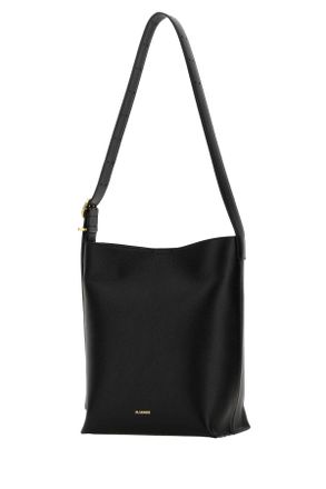 Jil Sander Womens Black Leather Cannolo Shoulder Bag Borse A Tracolla