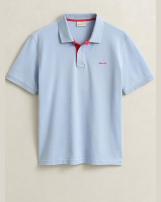 GANT Piqu&eacute;-Poloshirt mit Stretchanteil und Label-Stickerei, Regular Fit in