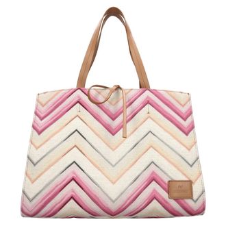 Missoni Zigzag Stoff- und Ledertasche - - Bags - Damen - Mehrfarbig - ONE SIZE