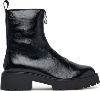 Calvin Klein Stiefeletten Chunky Zip Boot Shiny Lth HW0HW03200 Schwarz