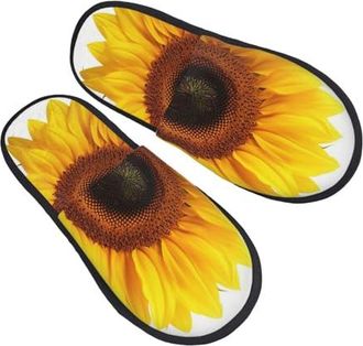 Generic Pantoufles Unisexes Tournesol Isolé Chaussons Femme Confort Doublées En Peluche Pantoufles DExtérieur, Pour Hommes, Femmes, Intérieur Extérieur, M