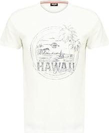 Deeluxe T-Shirt Mahalo Pour Homme Adulte En Jersey De Coton 100% Avec Print Hawa&iuml;, Manches Courtes, Coupe Regular, Col Rond, Id&eacute;al pour un look casual Printem