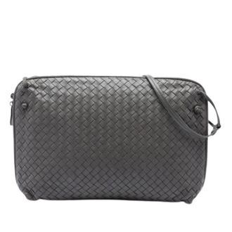 Bottega Veneta Pre-owned Woven Leather Crossbody Bag - - Pre-owned - Damen - Grau - ONE SIZE