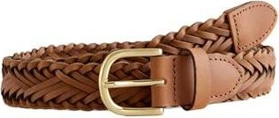 Next Femme Ceinture en cuir tress&eacute; &agrave; la main Marron fauve XS