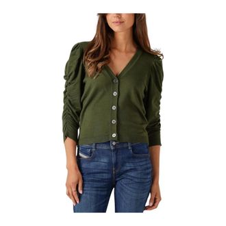 Minus Strickjacke in Dunkelgr&uuml;n - - Knitwear - Damen - Gr&uuml;n - XS