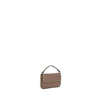Valentino Garavani Womens Beige Calf Leather Bos Taurus Shoulder Bag
