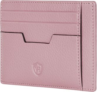 Von Heesen Echtleder RFID Kartenetui aus Nappa-Leder - 9 F&auml;cher - Querformat Kreditkartenetui f&uuml;r Damen & Herren (Lavendel)
