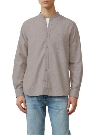 s.Oliver Regular Fit: Hemd aus Leinenmix mit Stehkragen