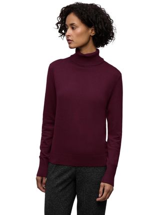 Street One Basic Rollkragen Pullover Wildberry red 46