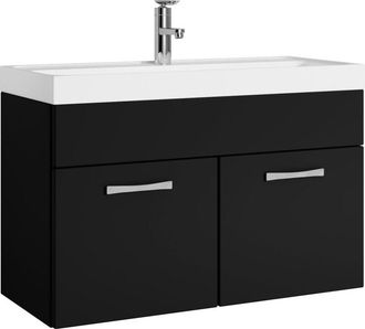 Badplaats Badplaats Meuble de salle de bain Paso 01 80 cm - Noir mat - Arm