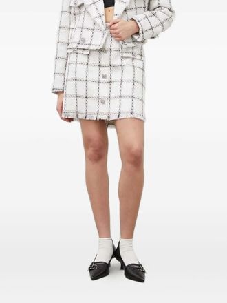 Bruuns Bazaar minijupe à carreaux - Blanc