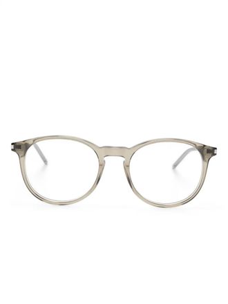 Saint Laurent Eyewear Brille mit rundem Gestell - Grau