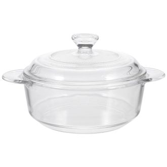 DOITOOL Hitzebest&auml;ndiger Glastopf mit Deckel f&uuml;r Haushalt Glas Kochgeschirr Vielseitiger Suppentopf aus Stabilem Leicht zu Reinigendem Bleifreiem Geh&auml;rtetem G