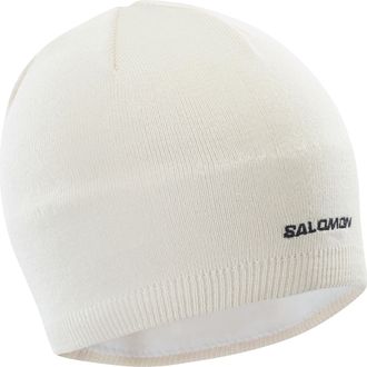 Salomon Beanie, Warm Running Cap Unisex, Hiking, Trail Running, and Outdoor Sports, Whisper White, one Size fits All