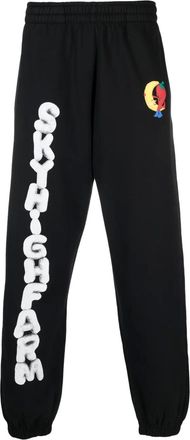 Sky High Farm Jogginghose mit Logo-Print - Schwarz