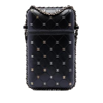 Chanel Pre-owned Quilted Phone Holder - - Pre-owned - Damen - Schwarzk - ONE SIZE