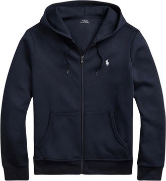 Polo Ralph Lauren Homme, Sweatshirts et sweats &agrave; capuche, Bleu, Taille: XL Sweat &agrave; capuche aviateur zipp&eacute; en maille double