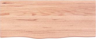 tidyard Tischplatte Massivholzplatte Holzplatte Ersatztischplatte Holz Platte f&uuml;r Tisch Hellbraun 100x40x6 cm Massivholz Eiche Behandelt