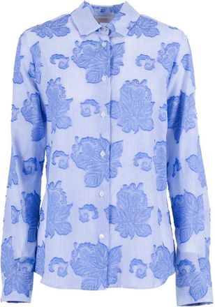 Mazzarelli Femme, Blouses et Chemises, Bleu, Taille: 38 FR Shirt