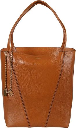 Chloé Femme, Sacs, Brun, Taille: ONE Size Sac fourre-tout Spin en cuir grainé