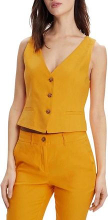 Marella Femme, Vestes, Orange, Taille: 40 FR Linen Vest