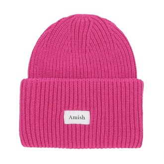 Amish Knock Out Pink Wollmischung Beanie - - Accessories - Herren - Rosa - ONE SIZE