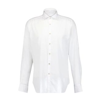 Boglioli Homme, Chemises, Blanc, Taille: 4XL Chemise en Coton Blanc de Qualit&eacute;