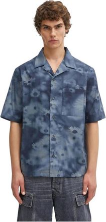 Maison Kitsun&eacute; Homme, Chemises, Bleu, Taille: L Chemise Resort Photo Fleur
