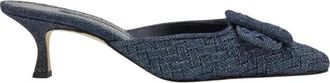 Manolo Blahnik Femme, Chaussures, Bleu, Taille: 39 1/2 EU Maysale