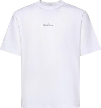 Stone Island Homme, Tops, Blanc, Taille: S SS T-Shirt