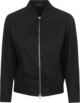 Yohji Yamamoto Femme, Vestes, Noir, Taille: 40 FR Cotton Twill Short Blouson