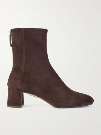 Aquazzura Bottines En Daim Saint Honor&eacute; 50 - Marron